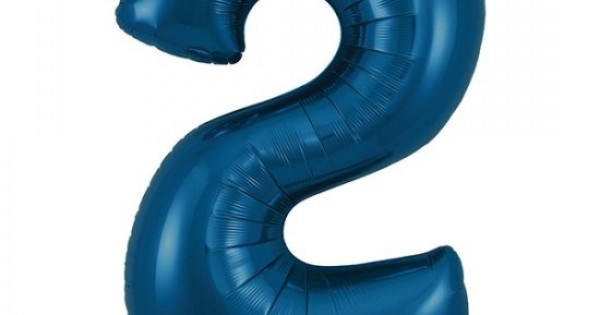 Navy Blue Jumbo Number 2 Balloon