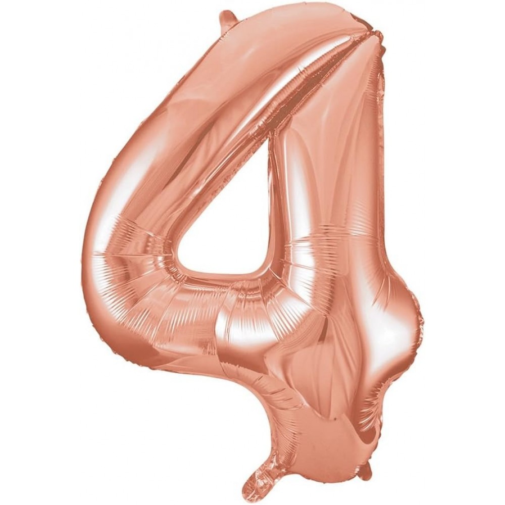 Inflated Rose Gold 60th Birthday Number Balloons with Happy Birthday ...