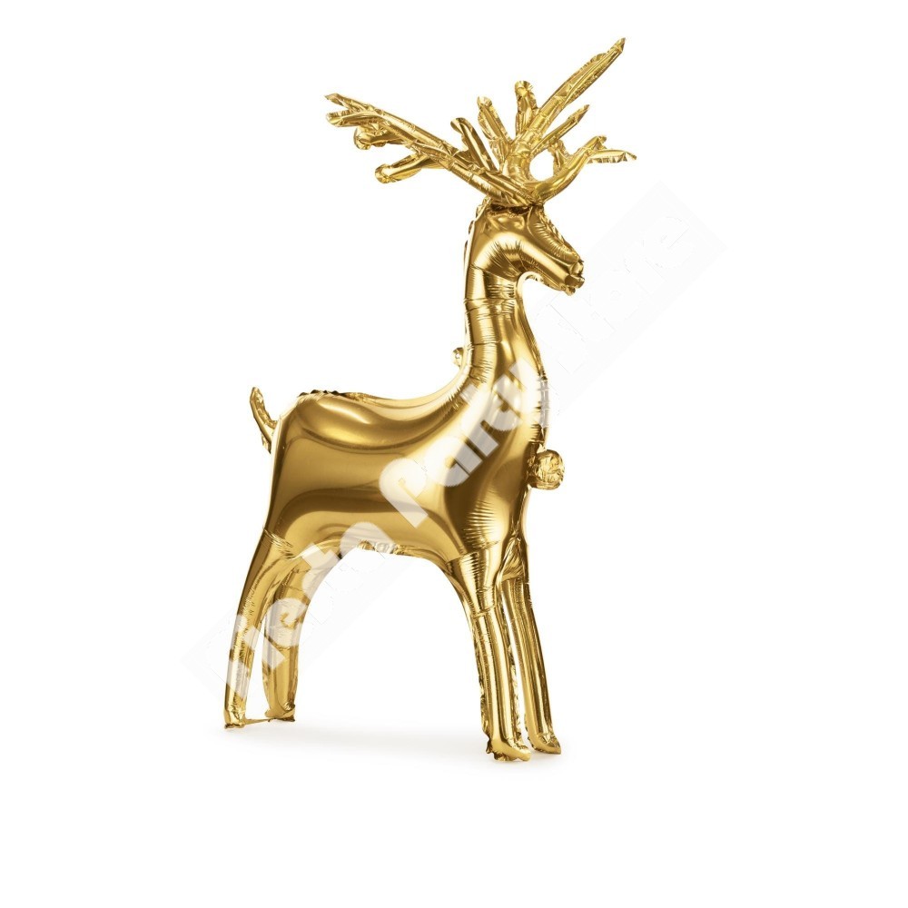 Standing Gold Big Reindeer Foil Balloon